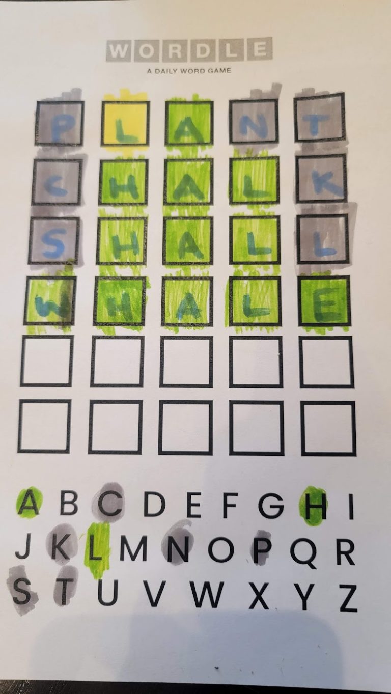 Wordle Print Sheet – Gregory Pike